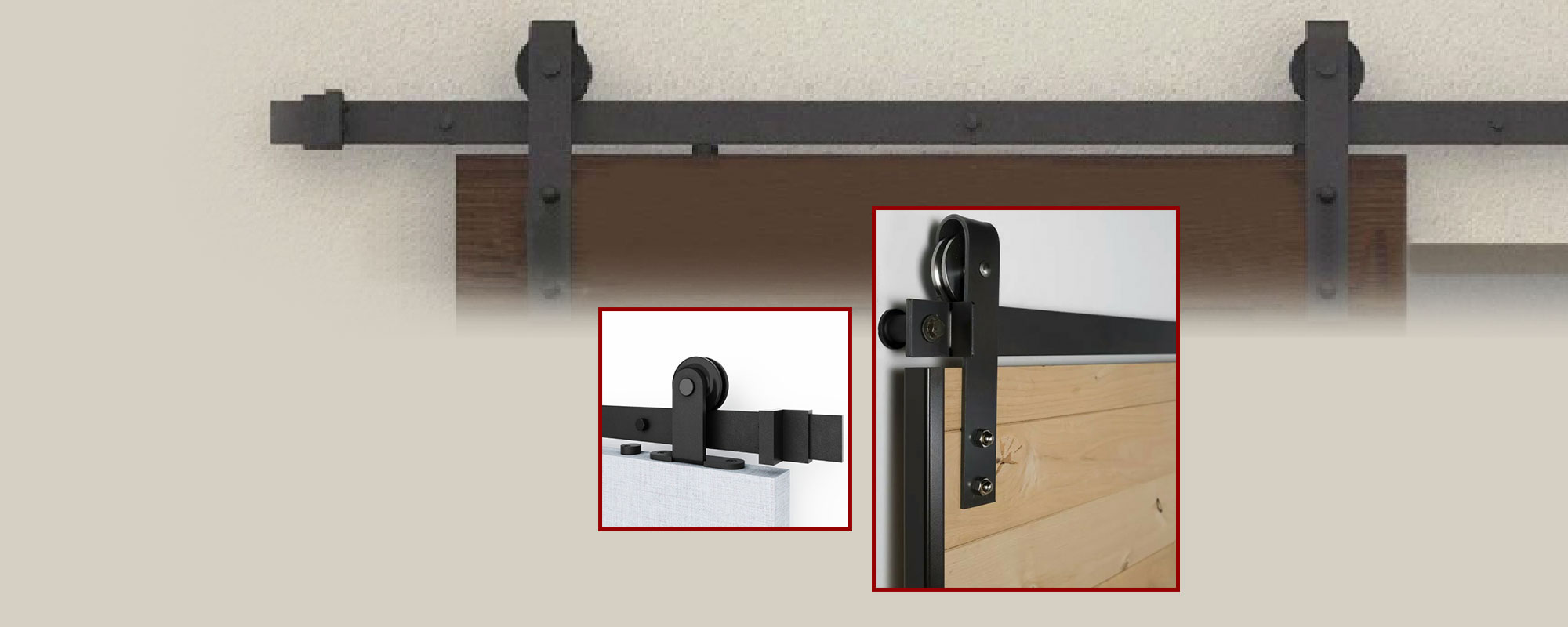 Rustic 100 sliding barn door hardware Haroon Company